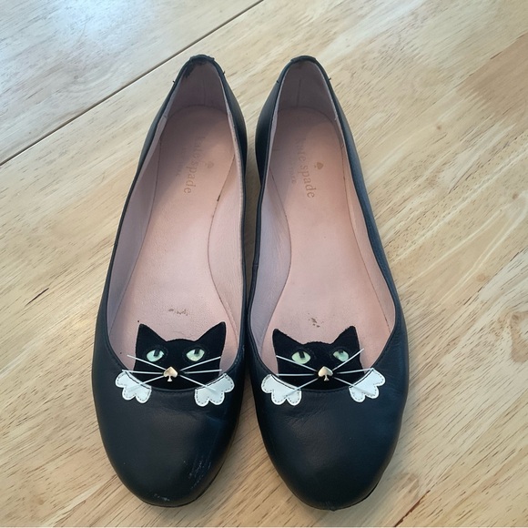 Womens Black Cat Flats